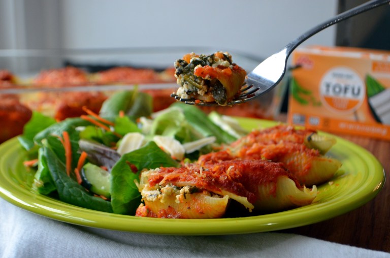 Tofu Ricotta Stuffed Shells | Avocados and Ales